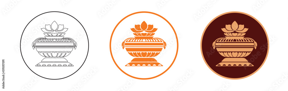 Image vectorielle Stock Sri Lankan Traditional Punkalasa illustration ...