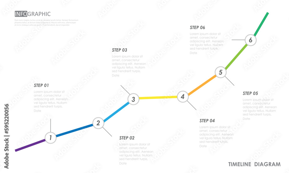 project timeline growth diagram marketing Infographic template for ...