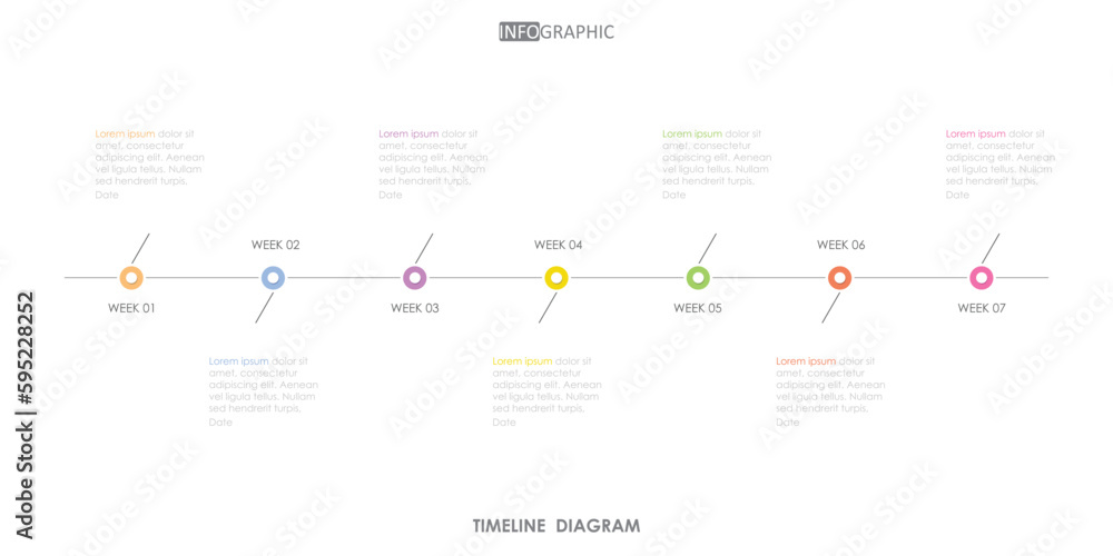 timeline weekly schedule roadmap project diagram Infographic template ...