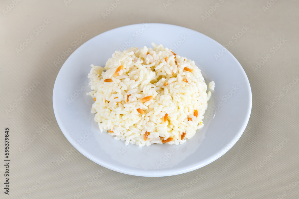 Traditional delicious Turkish food; Turkish style rice pilaf (Turkish ...
