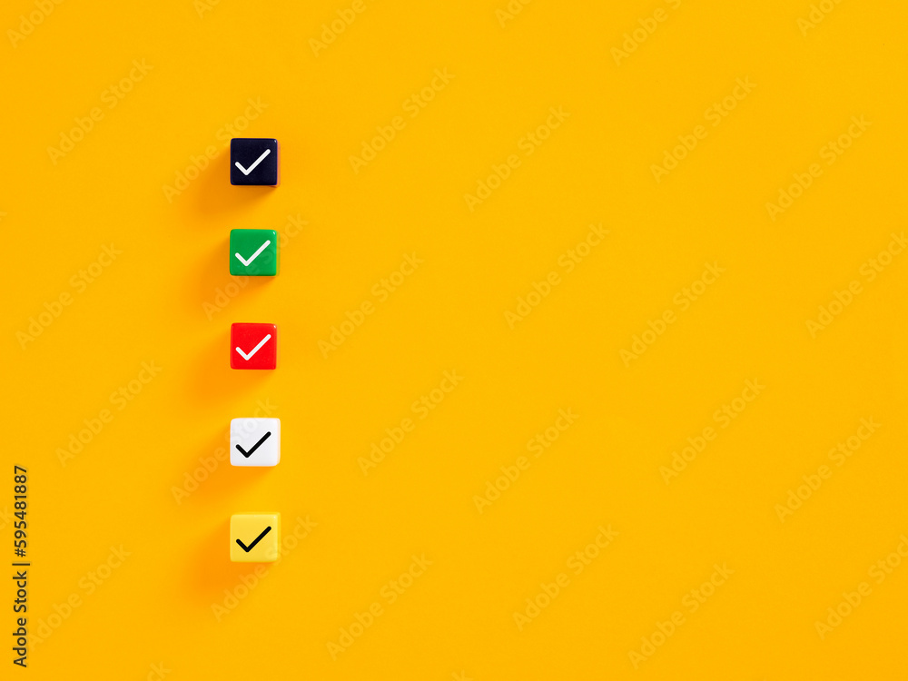 Checklist, questionnaire, to do list or business planning concept ...