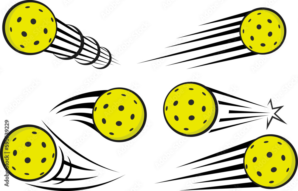 Premium editable vector file of pickleball ball and graphic motion symbol best for your digital ...