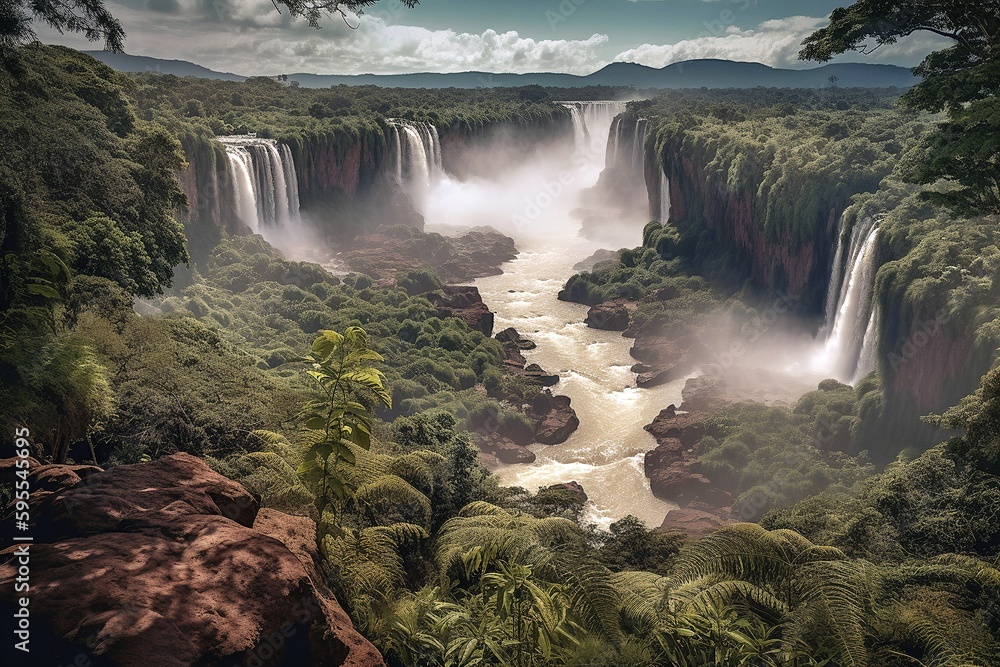 Iguazu Falls Grandeur: World's Largest, Argentina-Brazil Border, Awe ...