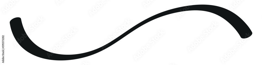 Swoosh, swash underline stroke set.Abstract wavy thin line. Squiggle ...