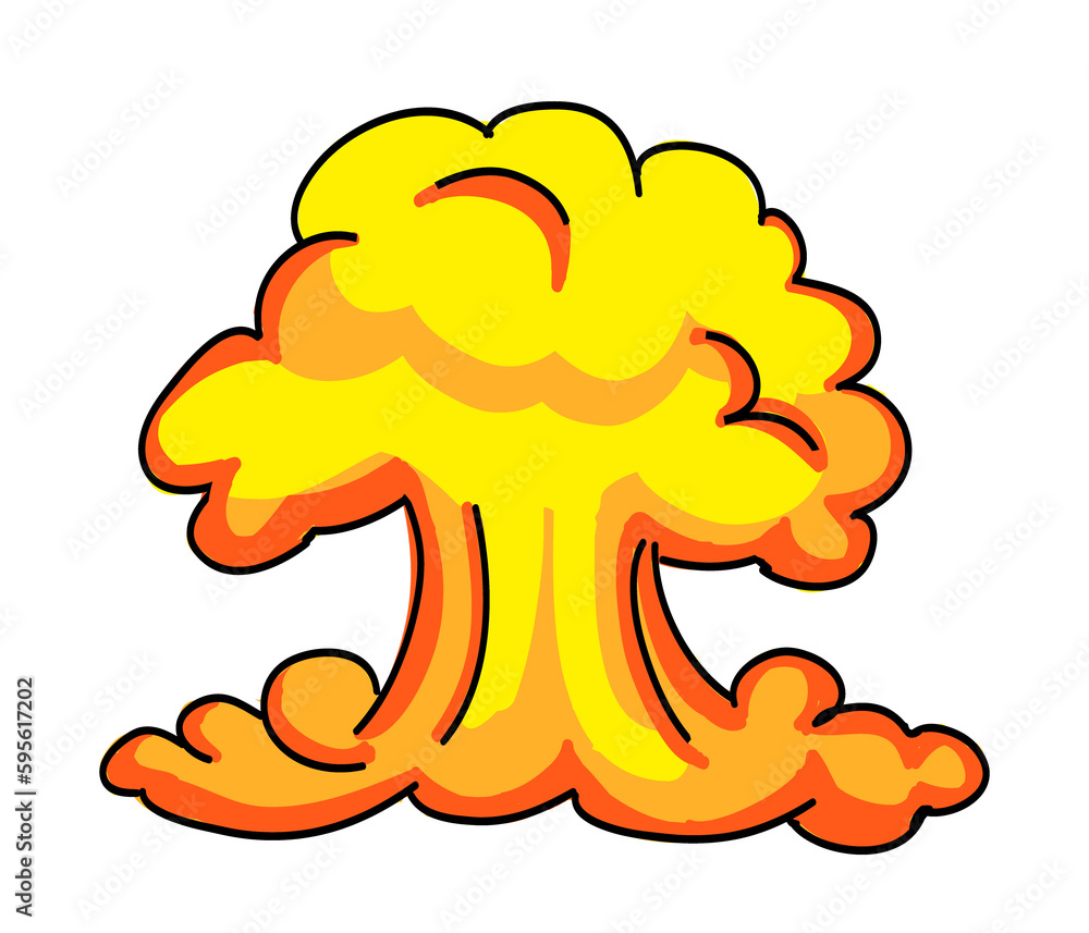 Stock-Illustration „Cartoon Illustration of An Atomic Bomb Explosion ...