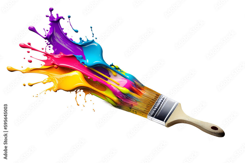 Liquid splash Color design and Paintbrush. Gradient colorful abstract ...