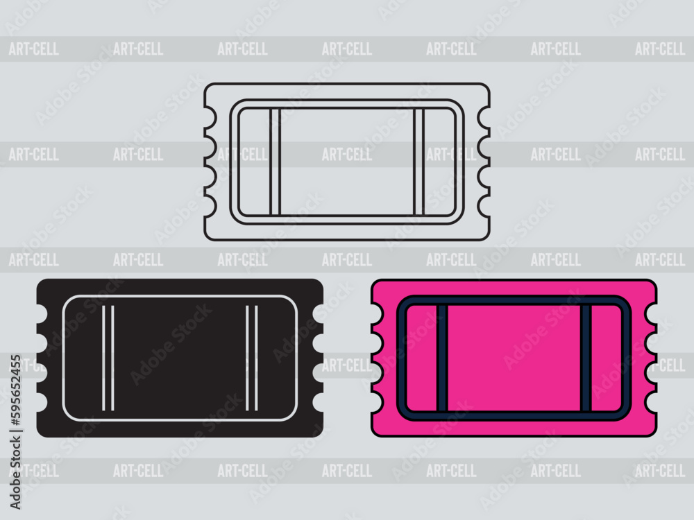 Ticket SVG, Ticket Clipart, Ticket Silhouette, Train Ticket SVG, cut ...