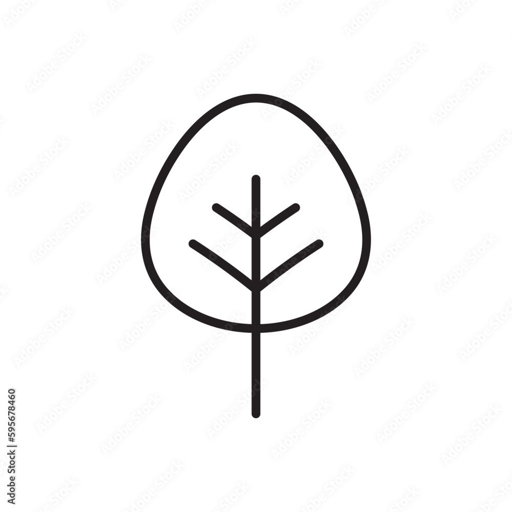 Tree vector line icon. Tree flat sign design. Tree symbol isolated ...