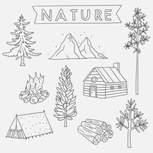 Winter Cabin Doodle Art Free Stock Photo - Public Domain Pictures