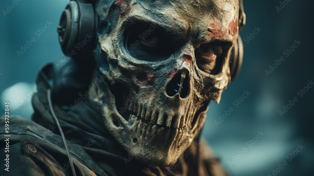 Special forces soldier in disguise in combat, intense environment ...