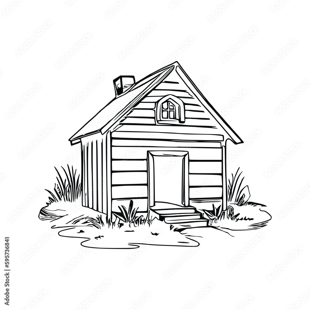 Pet house coloring book, Pet house coloring page, black and white ...