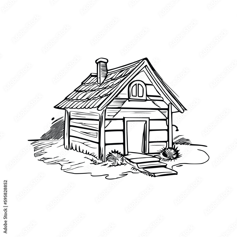 Animal house coloring book, Dog house coloring page, black and white ...