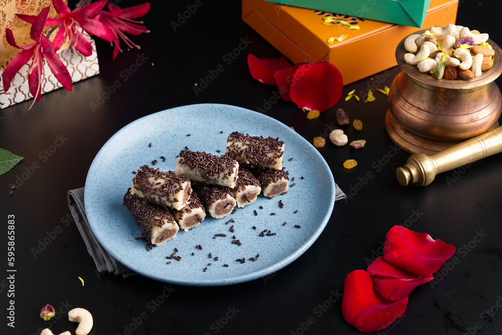 Kaju katli, also known as kaju barfi, is an Indian dessert similar to a ...