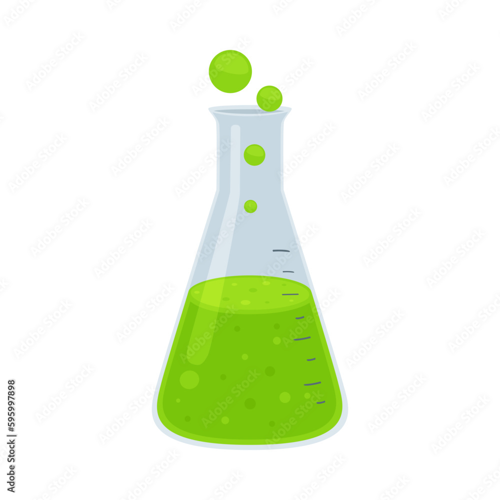 Erlenmeyer Flask Sign Emoji Icon Illustration. Laboratory Vector Symbol ...