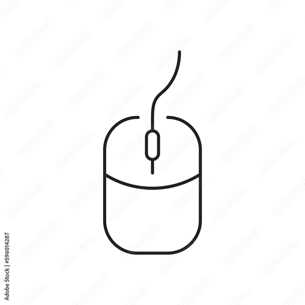PC mouse vector icon. Mouse flat sign design. Computer mouse symbol ...