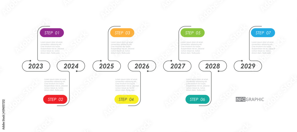 timeline weekly schedule roadmap project diagram Infographic template ...