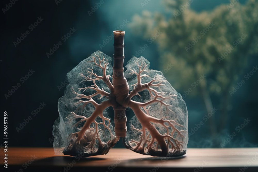 Human lungs isolated anatomical medical biological illness, lung cancer ...