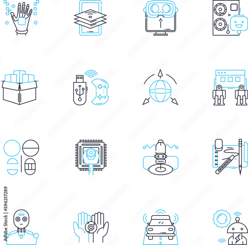 3d Modeling Linear Icons Set Rendering Surface Texture Animation Mesh Blender Solidworks