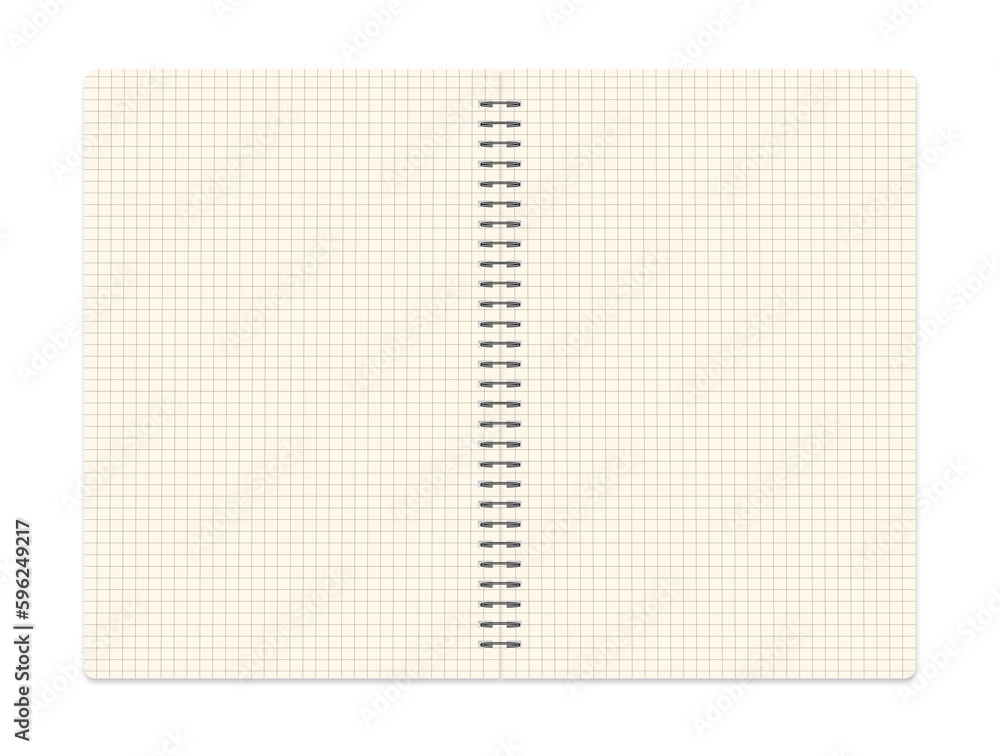 Blank notepad page with space for text or images with shadow, isolated ...