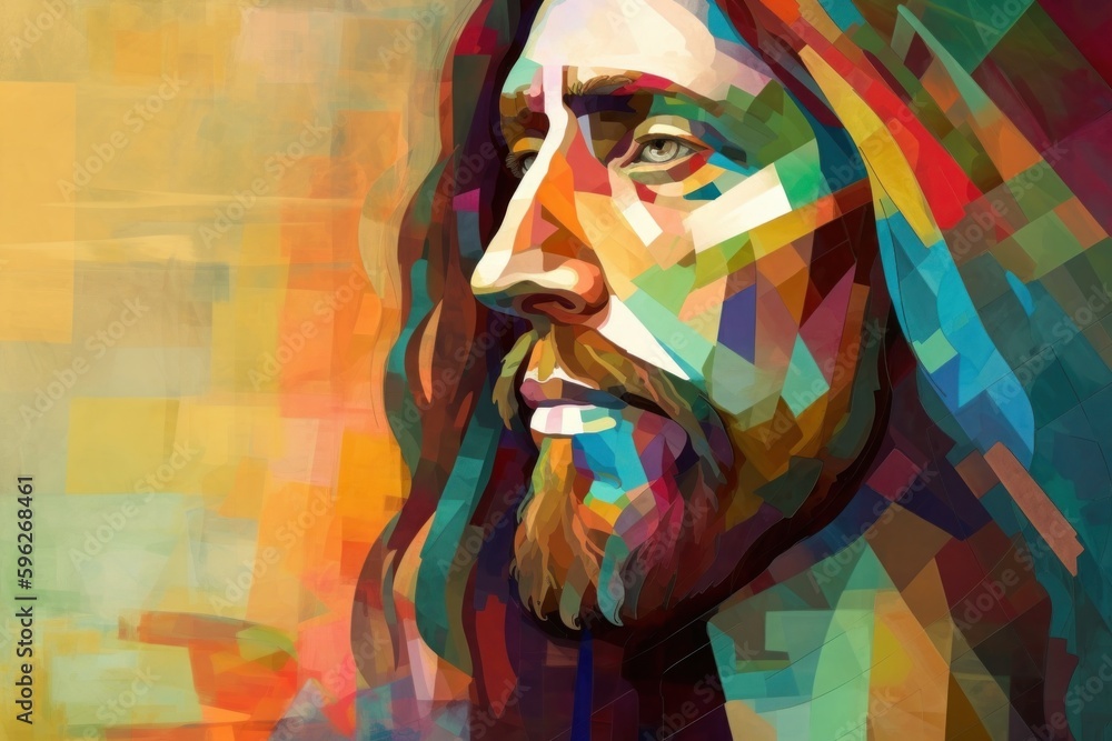 When Jesus is depicted in abstract art, the focus is often on his ...