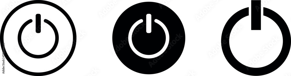 Power Icons collection for Graphic Design Projects. Power icon set ...