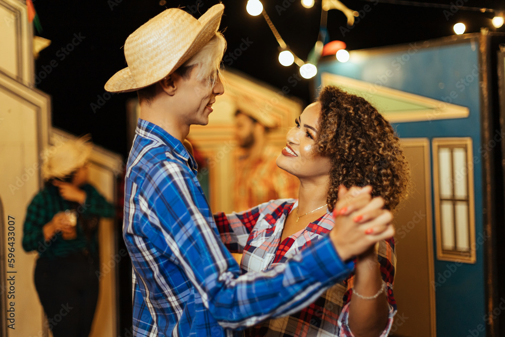 Brazilian couple wearing traditional clothes for Festa Junina - June ...