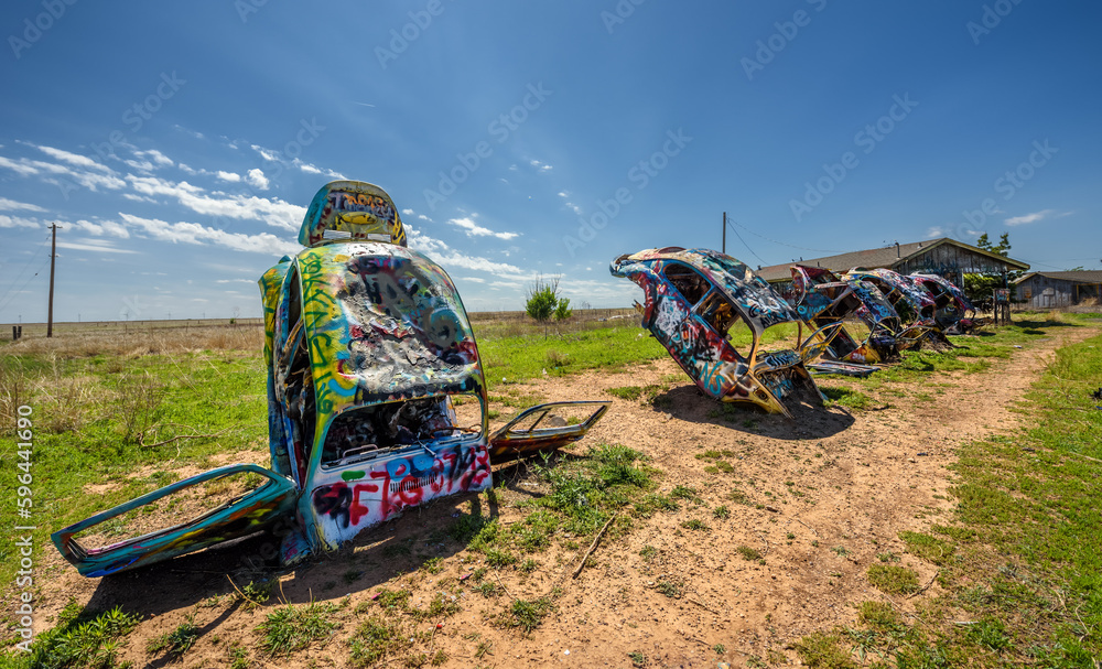 Stockfoto CONWAY, TEXAS, USA - MAY 12, 2016 : Bugg Ranch on Route 66 ...