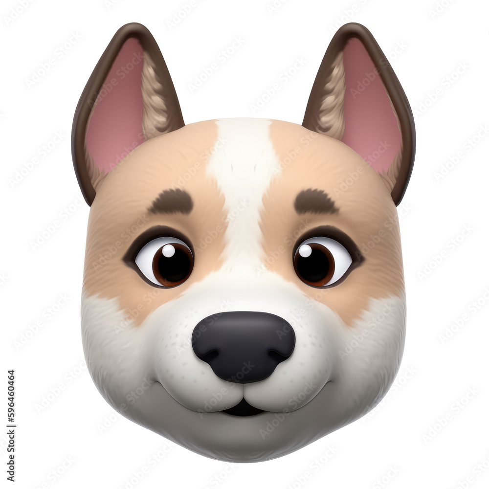 Memoji doggie on transparent background. PNG, ai Stock Illustration ...