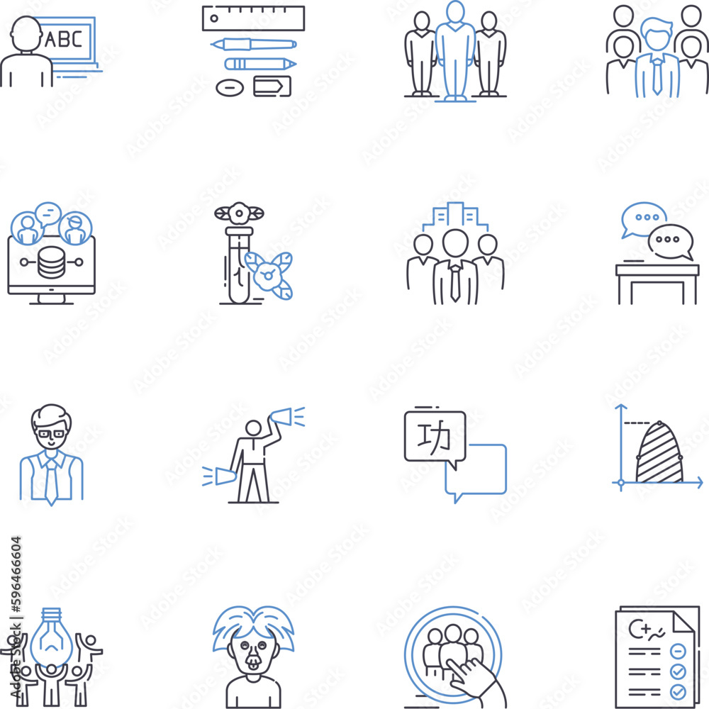 Surveys and polls line icons collection. Feedback, Opinions, Statistics ...