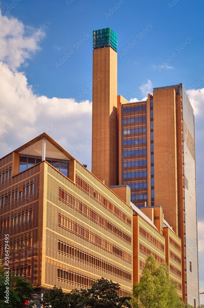 Berlin, Germany - April 30, 2014: modern building at Potsdamer Platz in ...