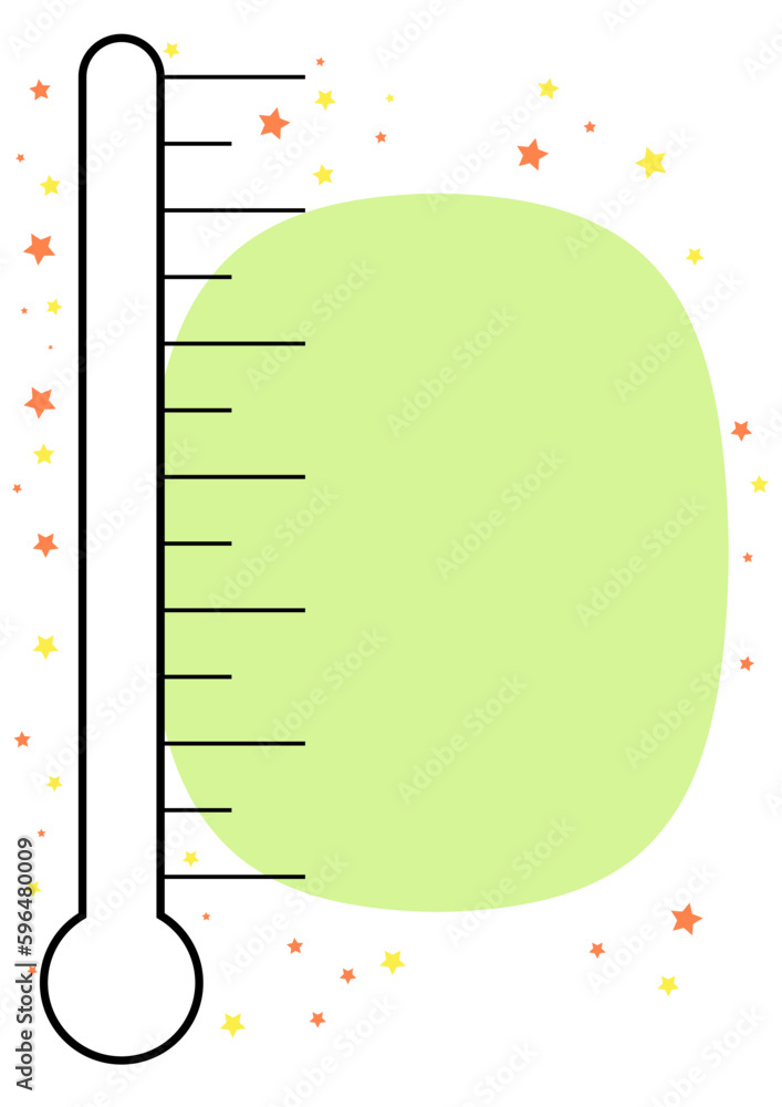 Fundraising thermometer template. Clipart image isolated on white ...