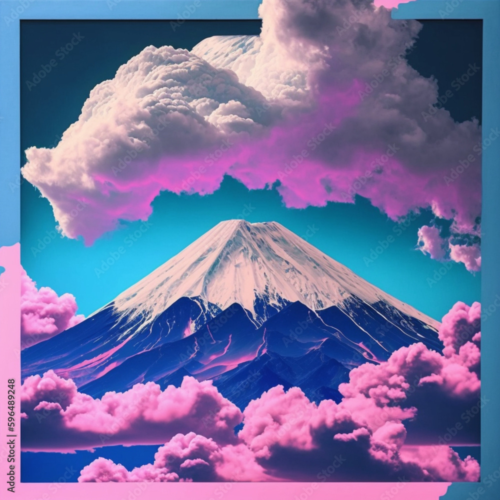 Vaporwave Fuji: Hyperrealistic Instagram Format of Mount Fuji | Created ...