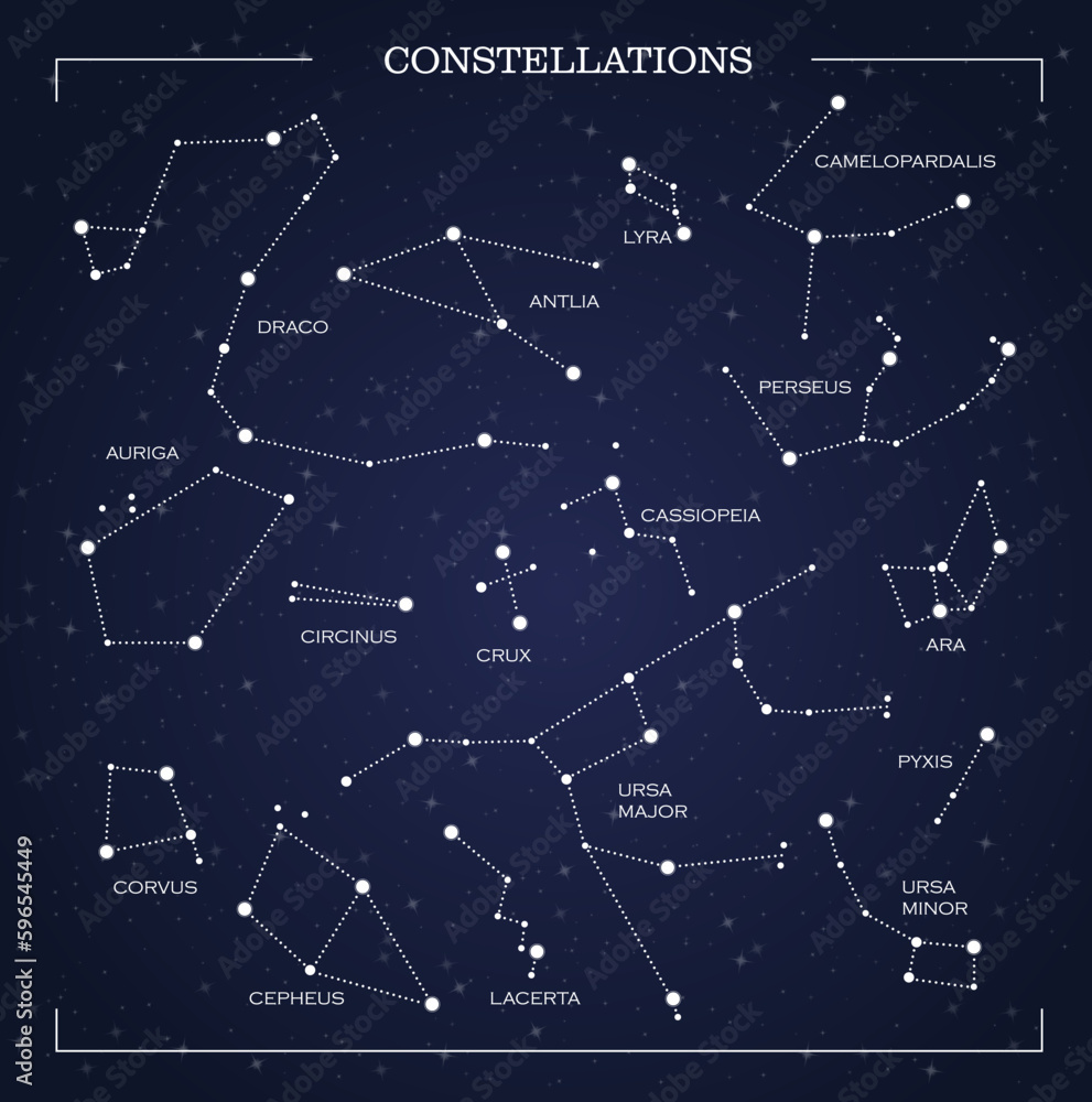 star constellations set Stock Vector | Adobe Stock