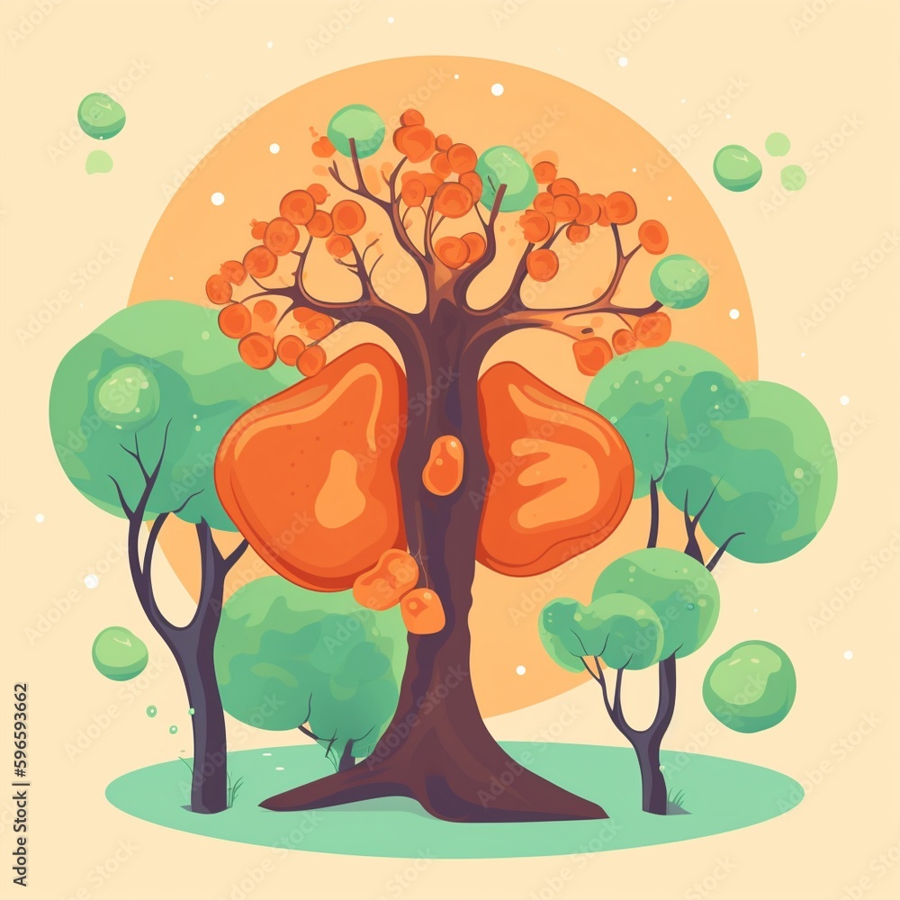 Cartoon pituitary gland with hormones Stock Illustration | Adobe Stock