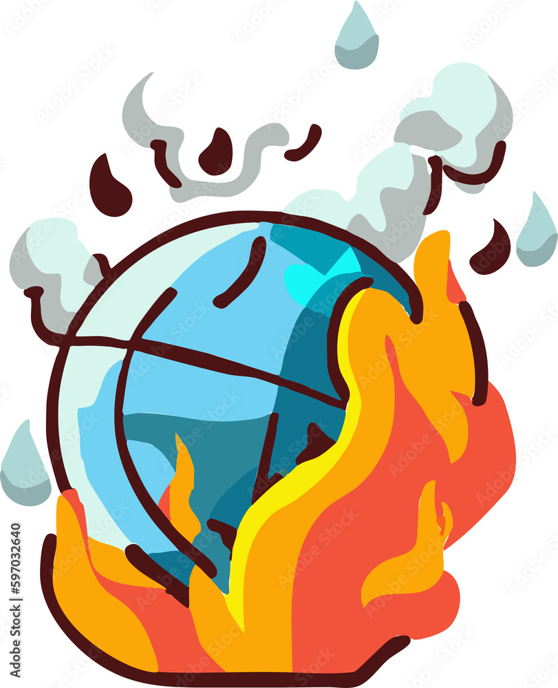 Global warming png graphic clipart design Stock Illustration | Adobe Stock