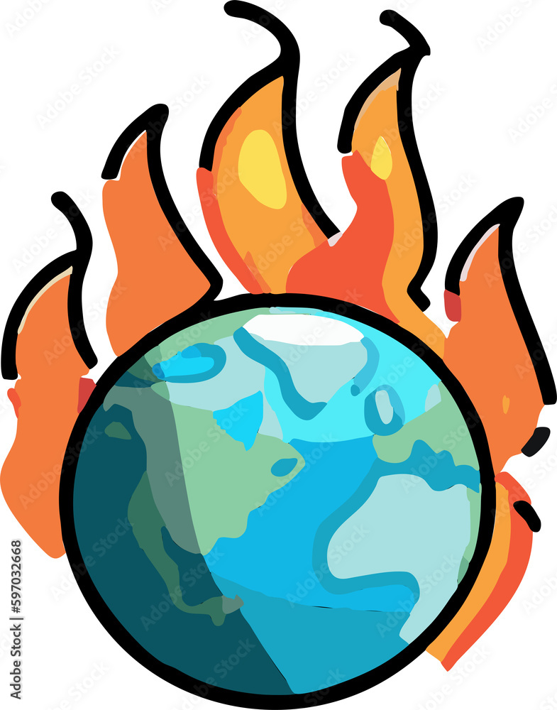 Global warming png graphic clipart design Stock Illustration | Adobe Stock
