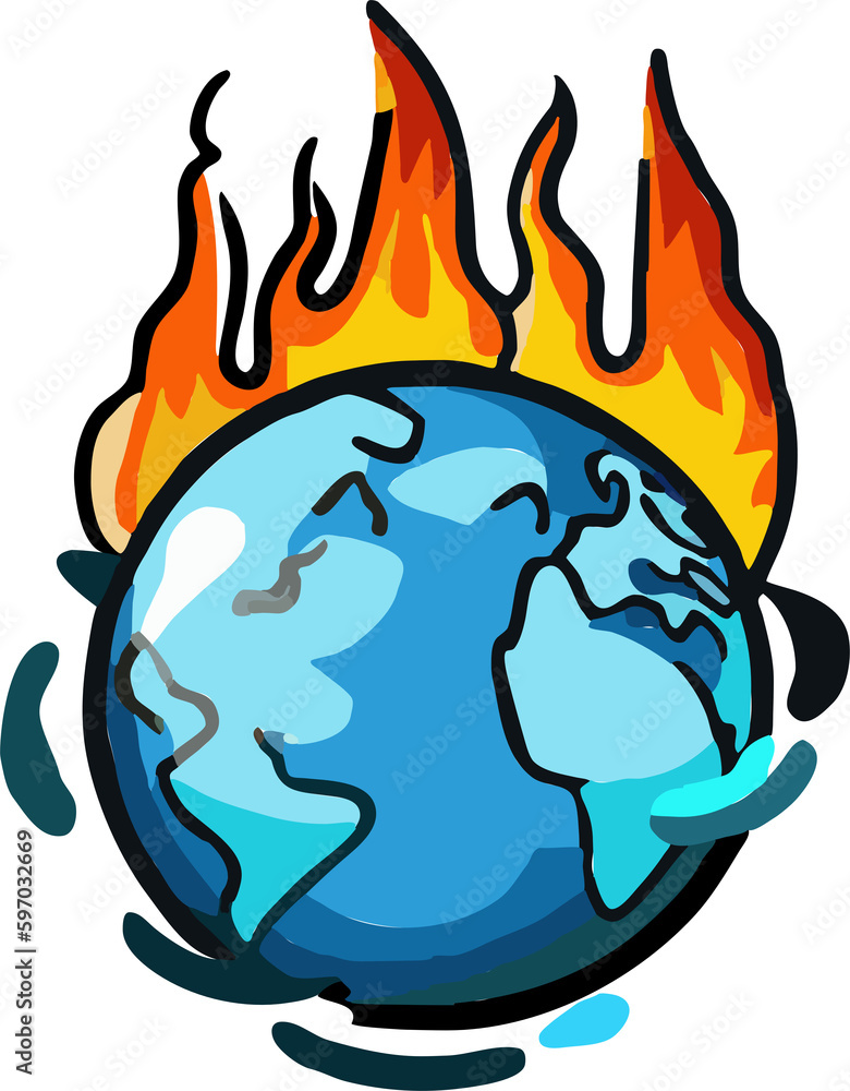 Global warming png graphic clipart design Stock Illustration | Adobe Stock