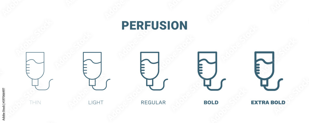 perfusion icon. Thin, light, regular, bold, black perfusion icon set ...