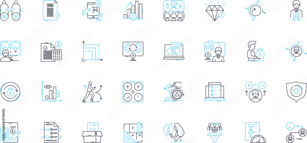 Agile methodology linear icons set. Scrum, Sprint, Agile, Kanban, Lean ... Agile methodology linear icons set. Scrum, Sprint, Agile, Kanban, Lean ...