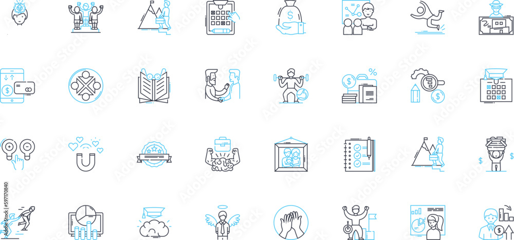 Stock-Vektorgrafik „Productivity metrics linear icons set. Efficiency ... Stock-Vektorgrafik „Productivity metrics linear icons set. Efficiency ...
