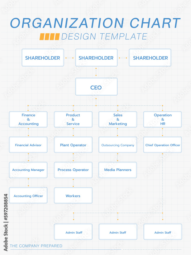 Image vectorielle Stock Company Organization Chart. Company Structure ...