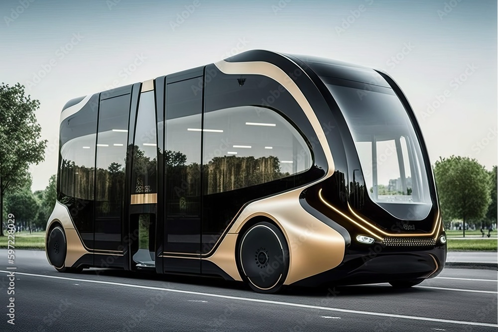 Electric Autonomous shuttle bus, Net zero carbon emissions 2050 ...