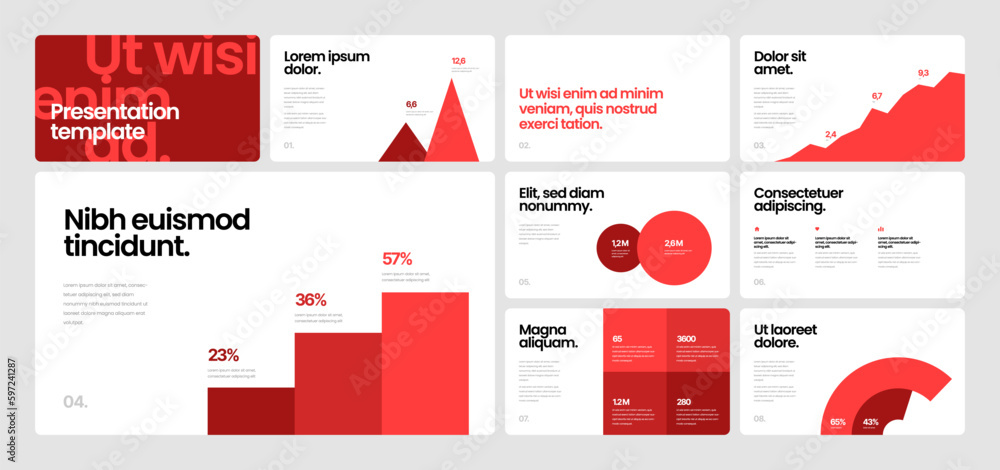 Corporate business presentation template. Elements of infographics use ...