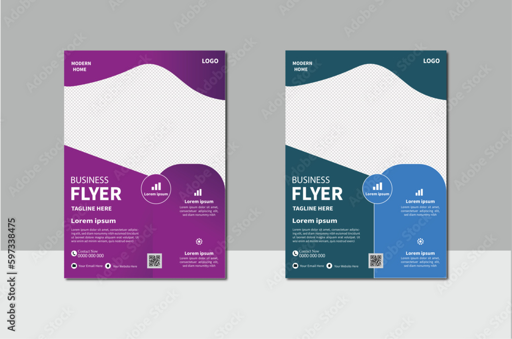 Vector eco flyer, poster, brochure, magazine cover template. Modern ...