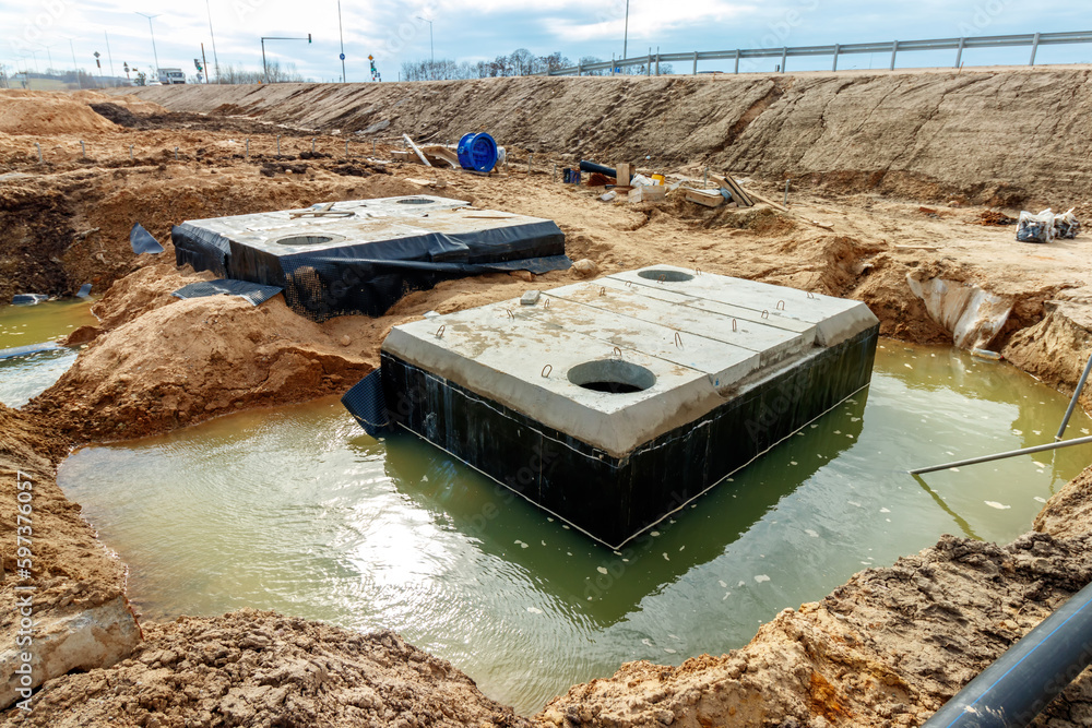 Connecting a trench drain to a concrete manhole structure at ...
