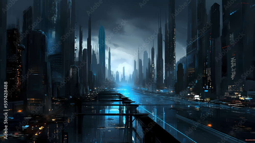 Futuristic City of the Future: A Vision of Advanced Technology, Sleek ...