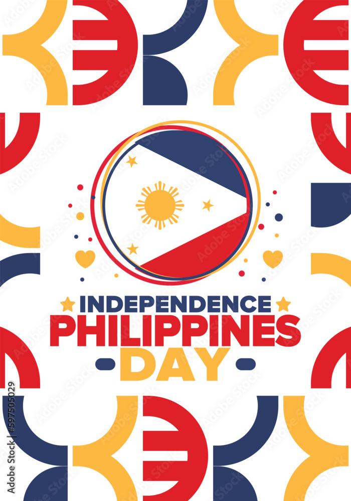 Vetor Philippines Independence Day. Celebrated annually on June 12 in ...