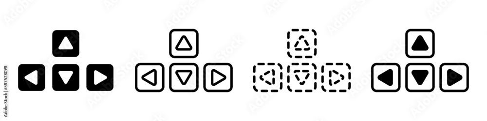 Computer keys vector set. Computer buttons arrows and letters vector ...