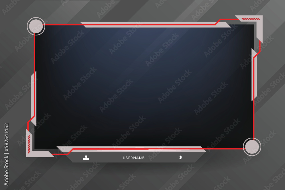 Game stream frames or panels. Futuristic frames for live gaming ...