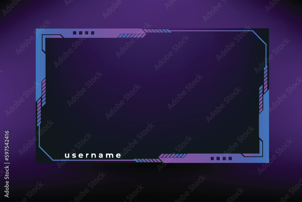 Game stream frames or panels. Futuristic frames for live gaming ...